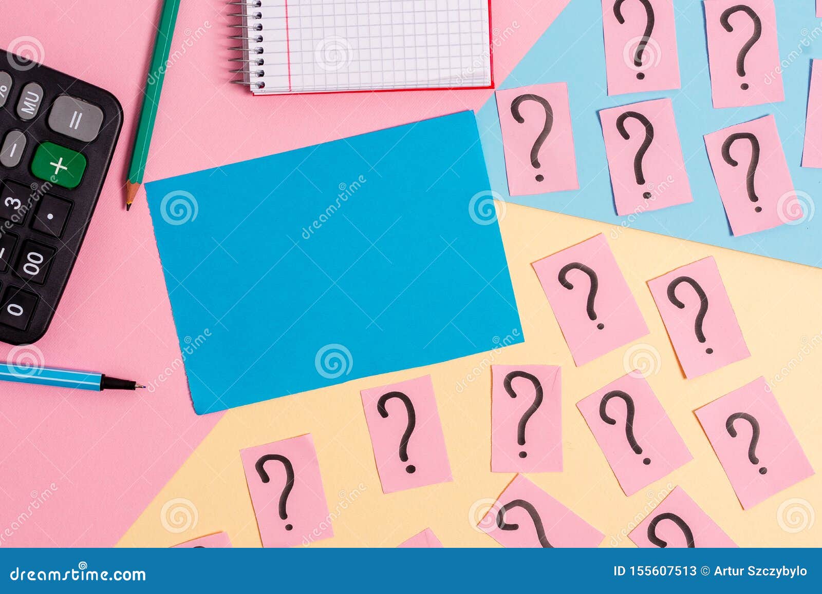 Math Stuff with Scribbled and Crumbling Papers Plus Writing Equipment ...