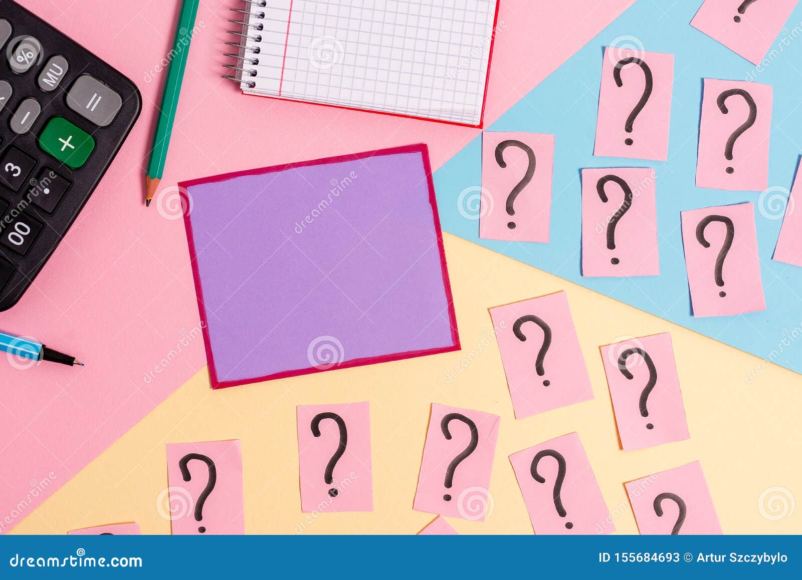 Math Stuff with Scribbled and Crumbling Papers Plus Writing Equipment ...