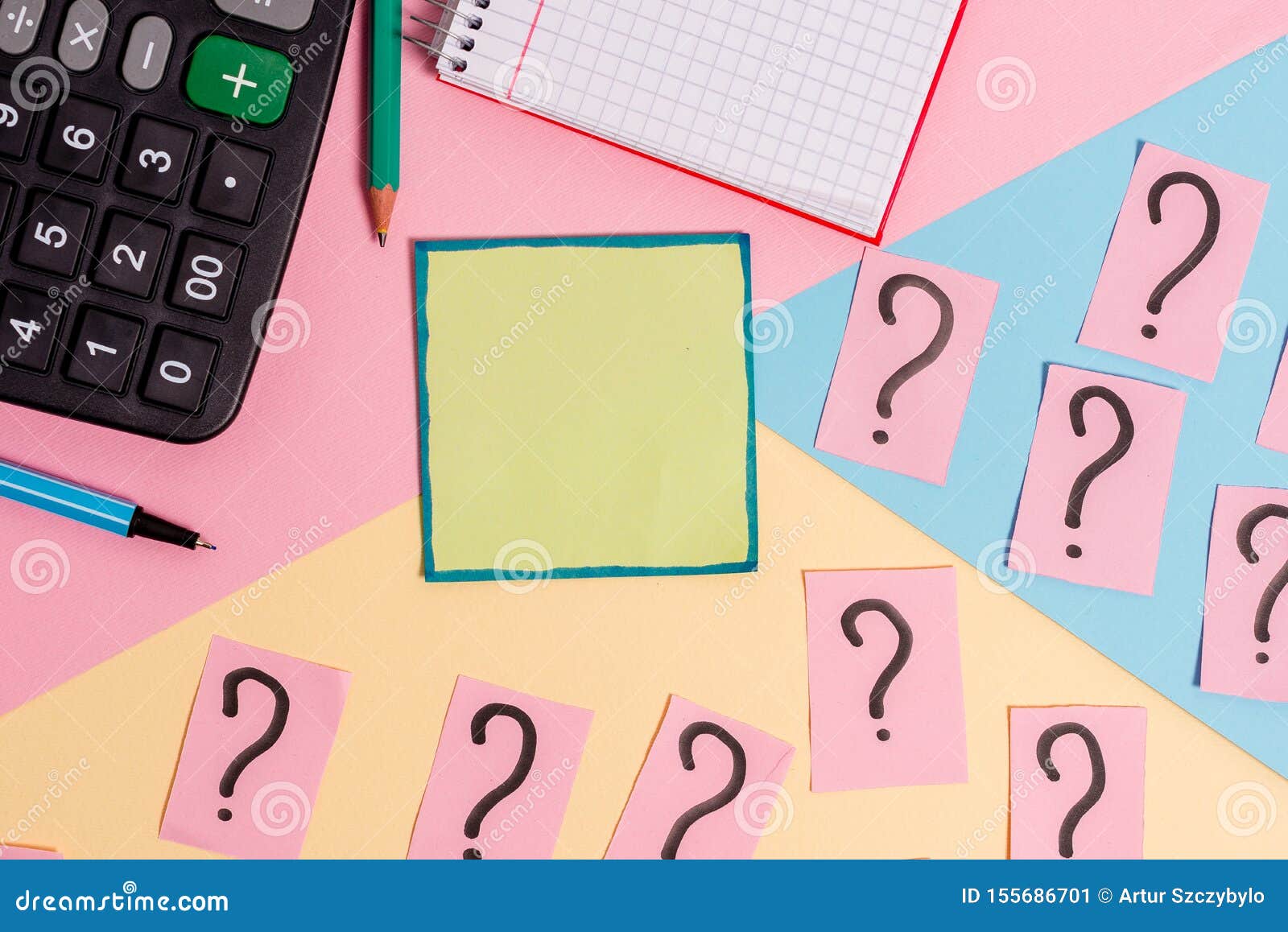 Math Stuff with Scribbled and Crumbling Papers Plus Writing Equipment ...