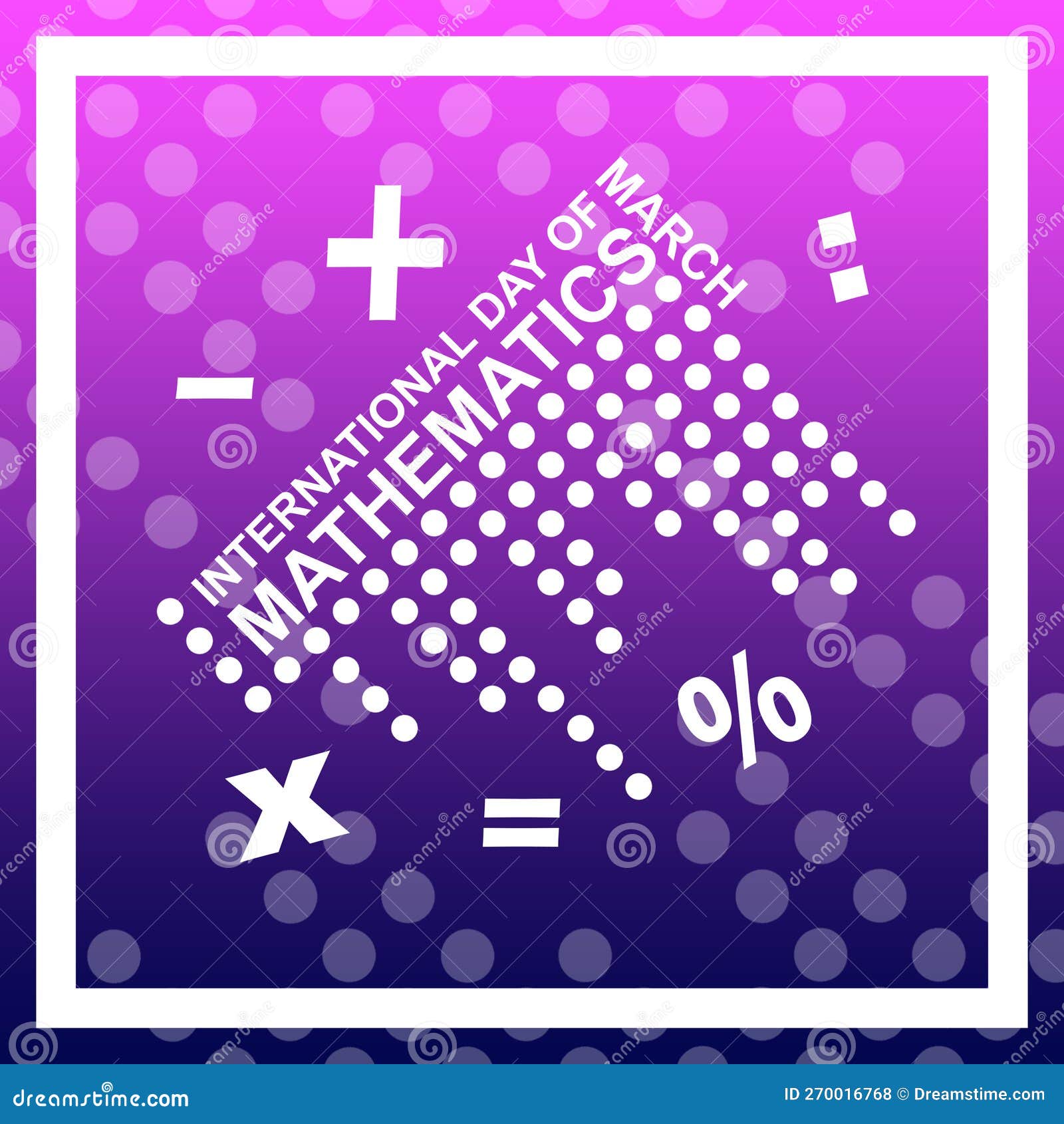 International Mathematics Day Stock Illustration - Illustration of ...