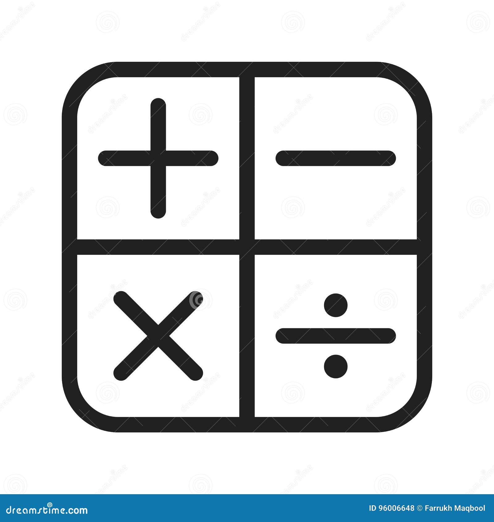 Black And White Maths Symbols