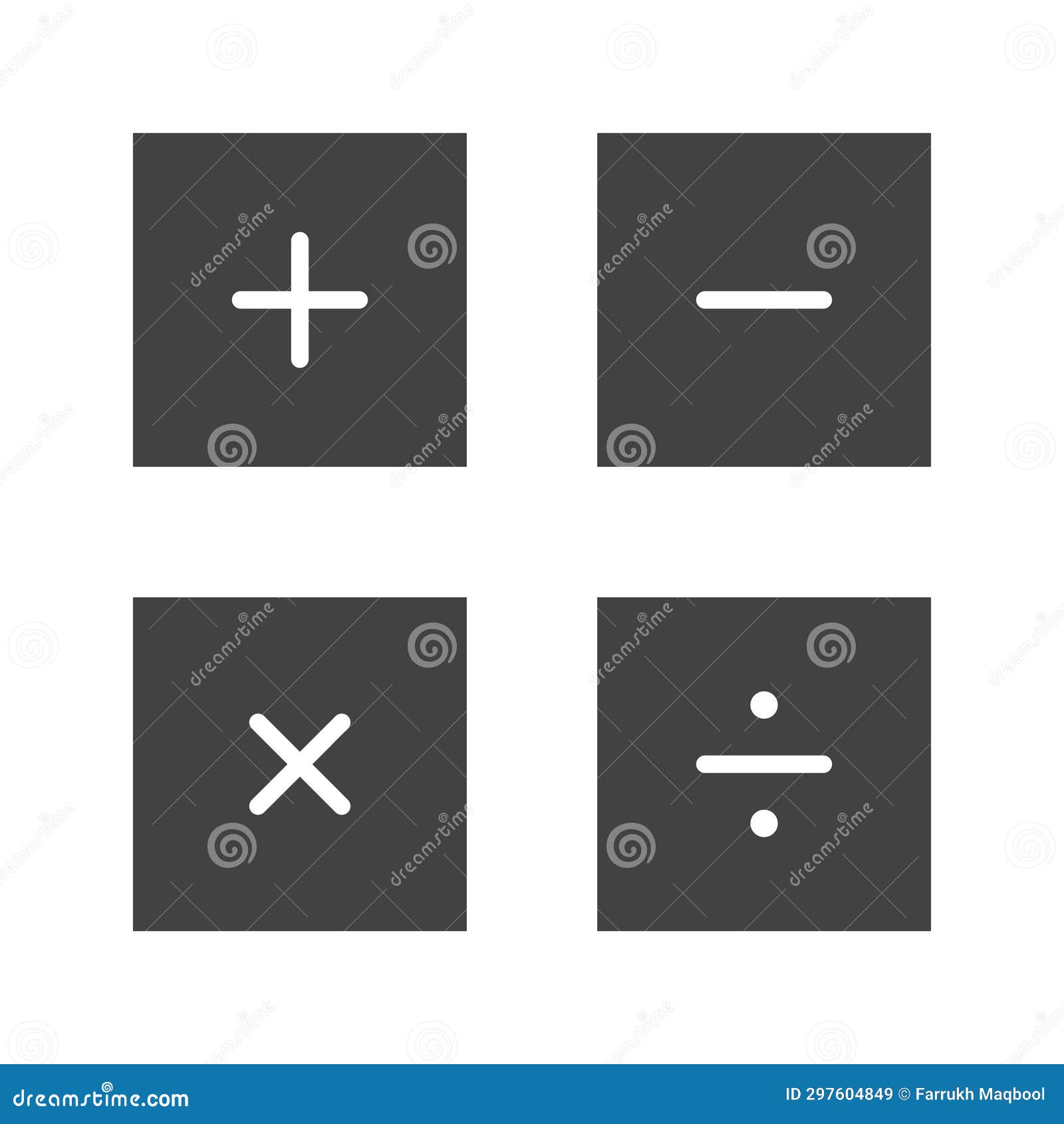 Math Symbols Icon Vector Image. Stock Vector - Illustration of divide ...