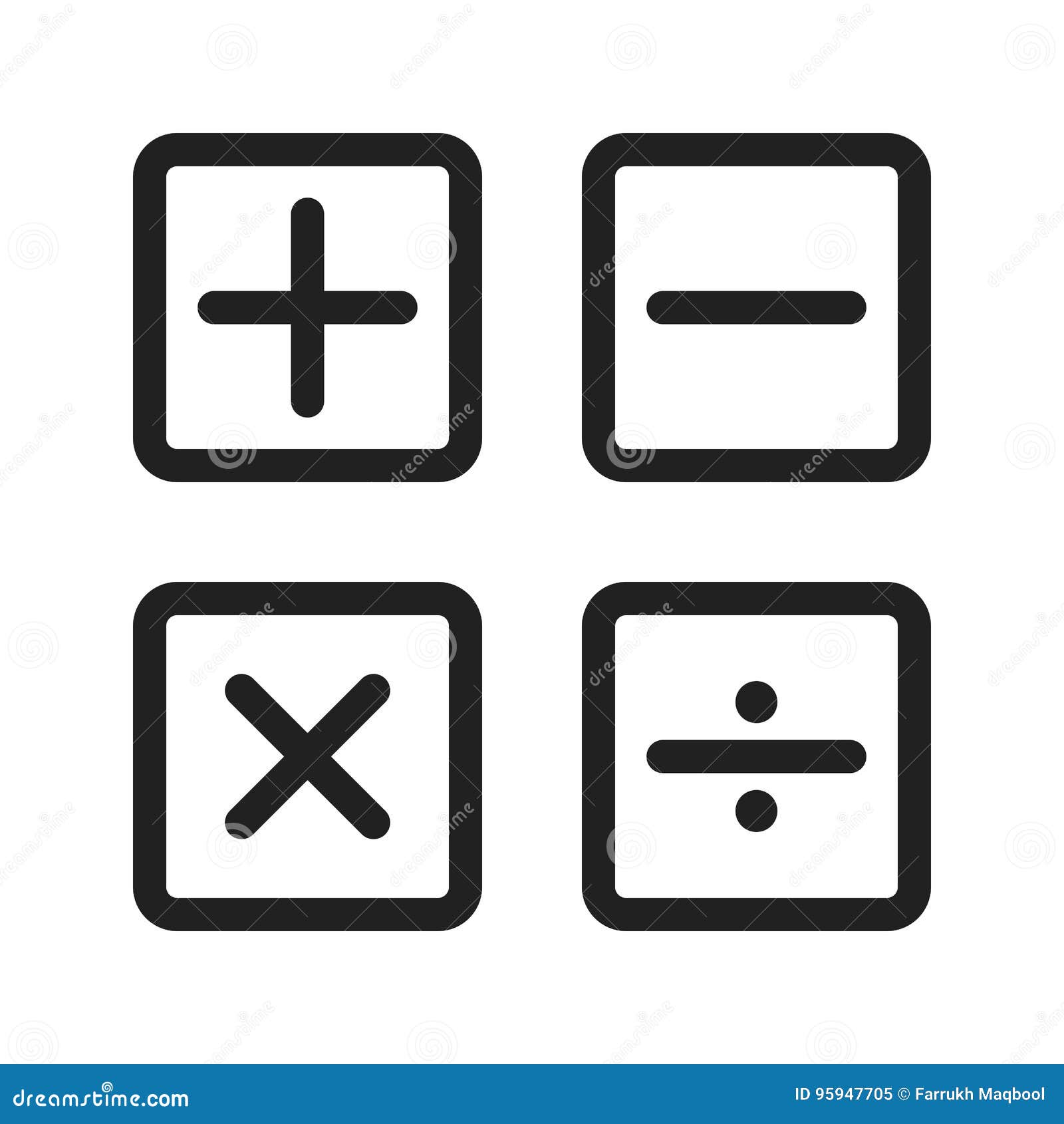 Math Symbols II stock vector. Illustration of design - 95947705