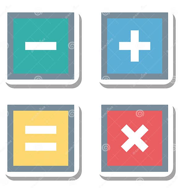 Math Symbols Isolated Vector Icon Editable Stock Vector - Illustration ...