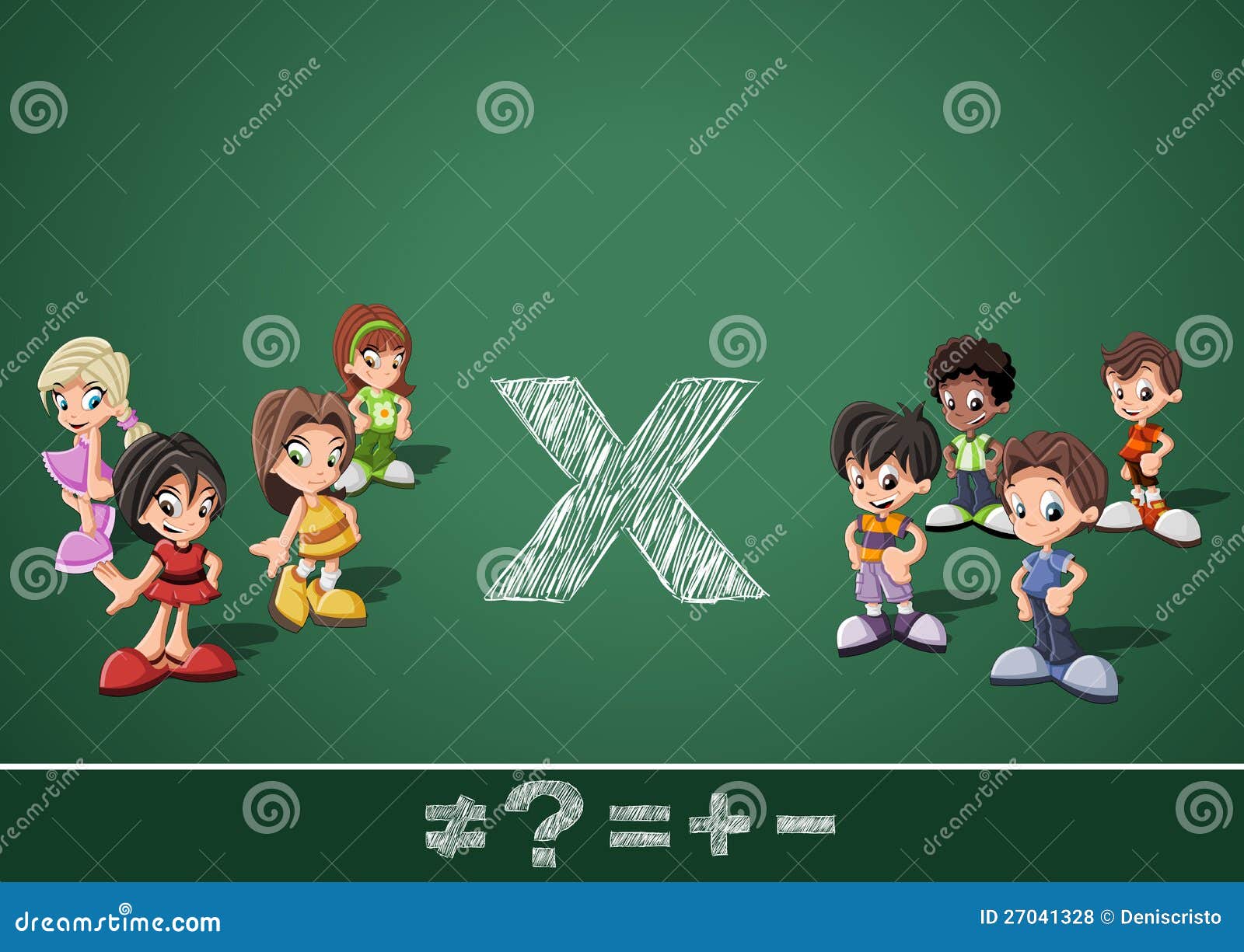 Math symbols and kids stock vector. Illustration of preschooler - 27041328