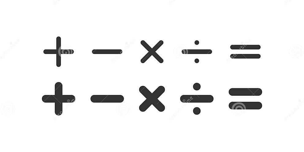 Math Symbols Maths Icon Set. Vector Illustration Stock Vector ...