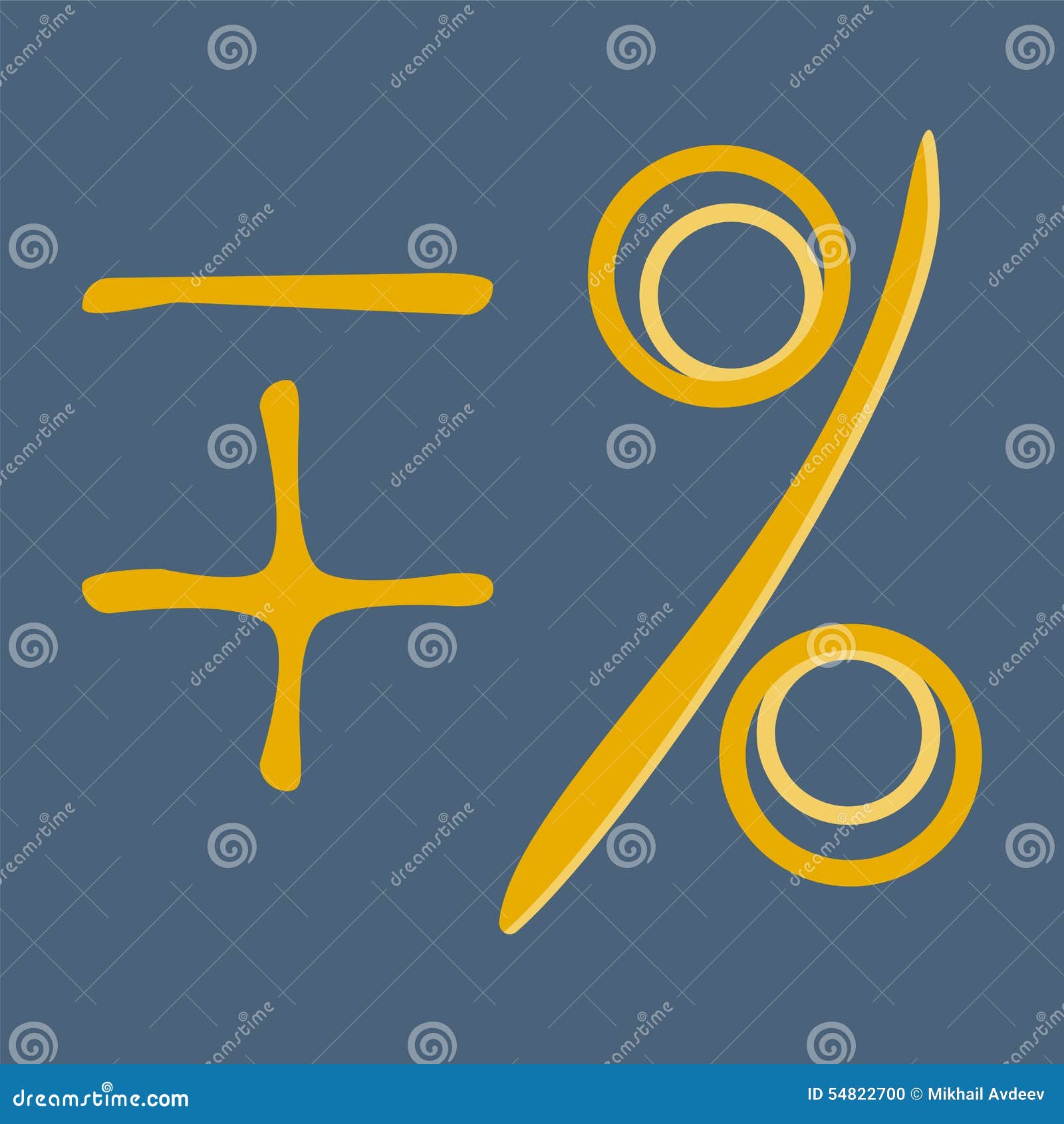 Math Symbols, Plus, Minus, Percentage Stock Vector - Illustration of ...