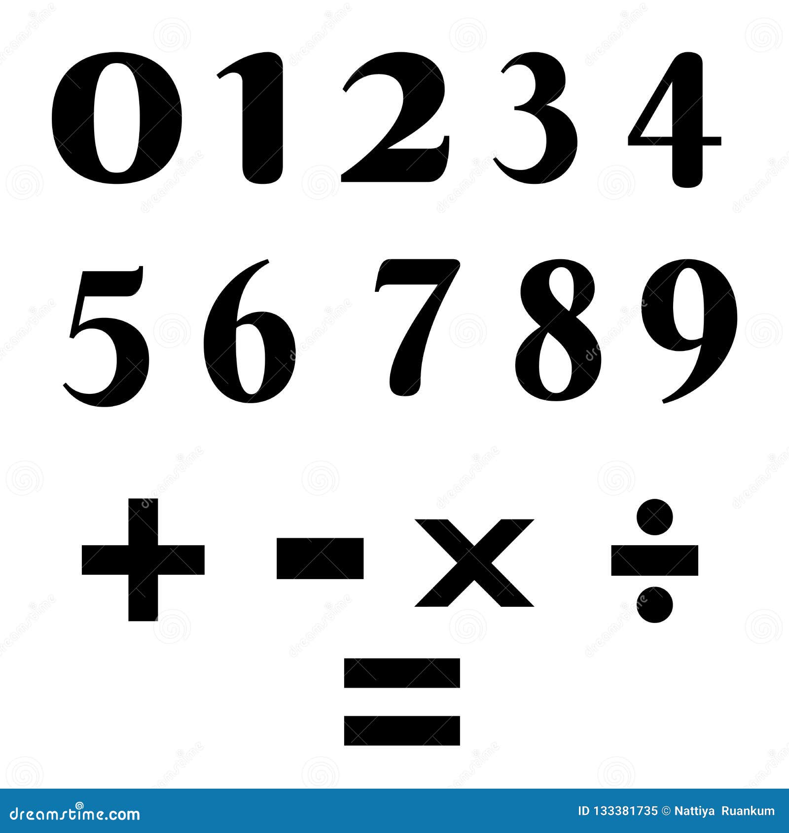 Math Symbols VectorÂ and Math Icons Stock Vector - Illustration of ...