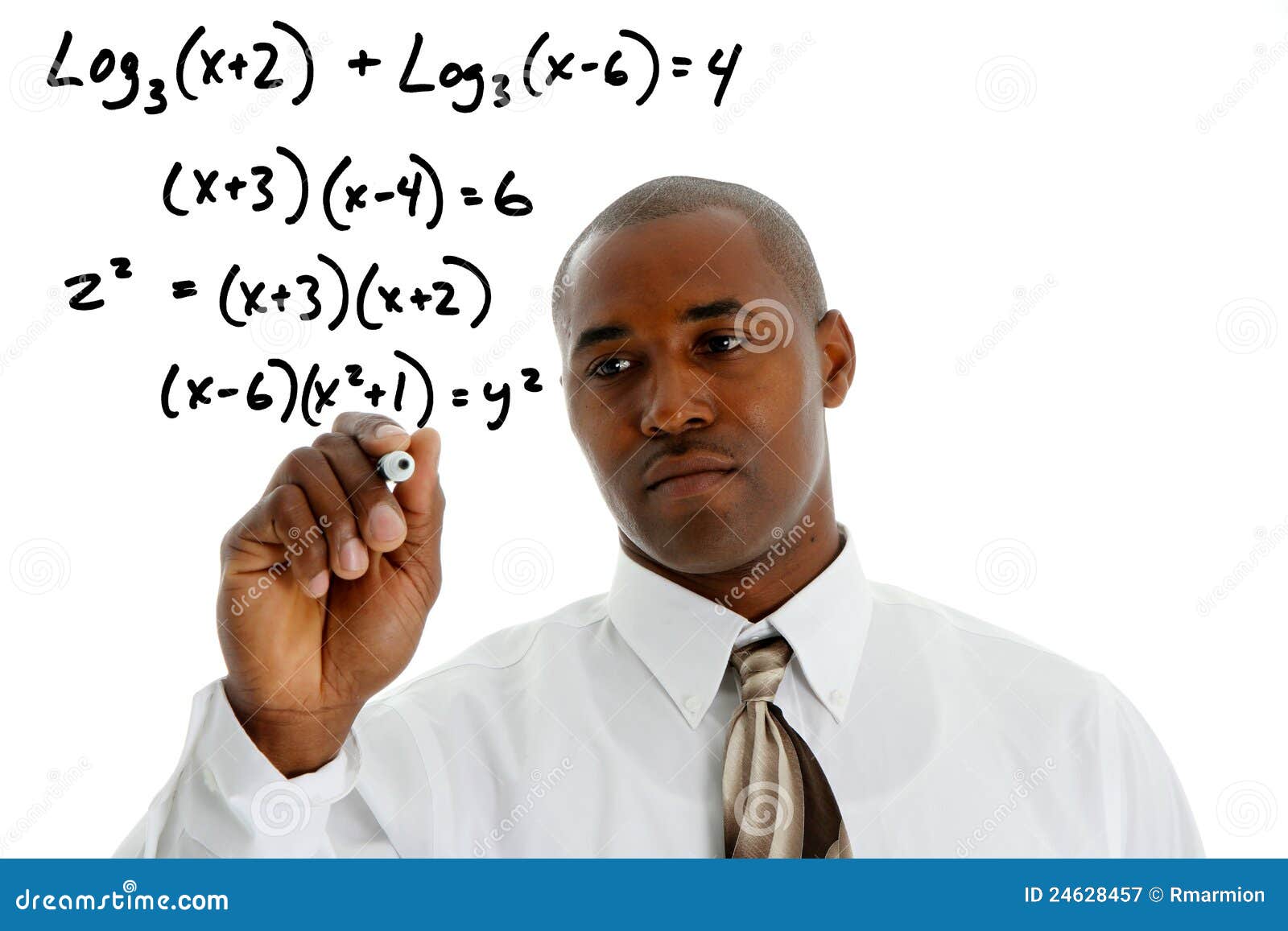 Math Teacher stock image. Image of black, problem, learn - 24628457