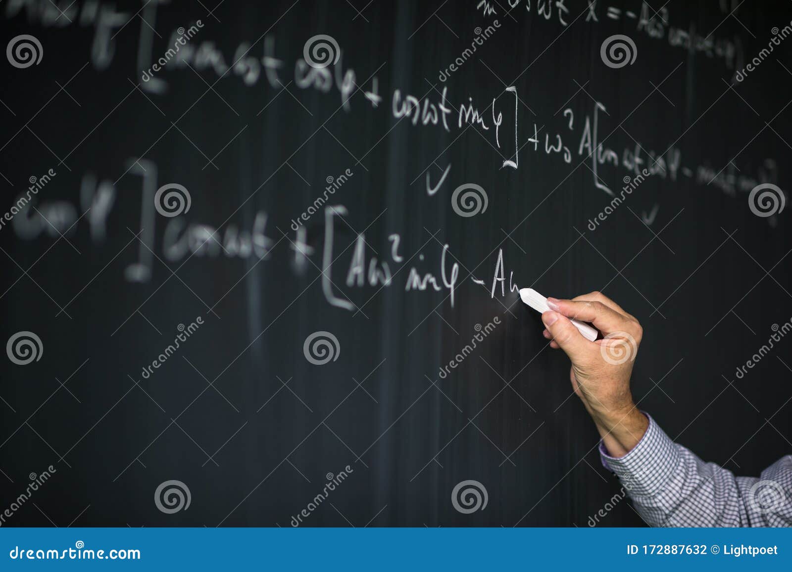 Math Teacher by the Blackboard during Mathclass Stock Photo - Image of ...