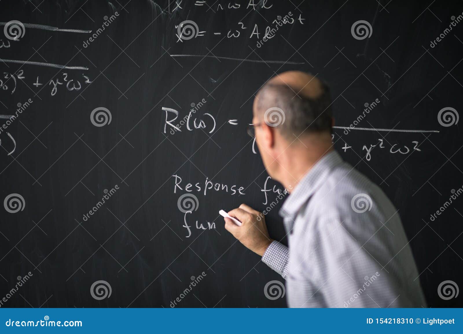 Math Teacher Drawing Fuction Graph on a Blackboard Stock Photo - Image ...