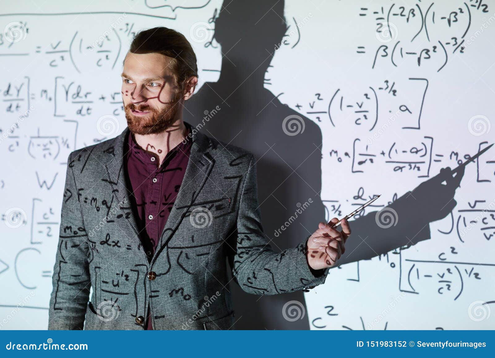 Math Teacher Explaining Calculations Stock Photo - Image of math ...