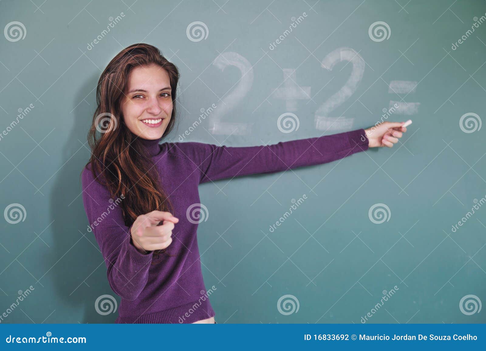 Math Teacher Writing Function, Equation Or Calculation On Blackboard In ... Math Teacher Writing Function, Equation Or Calculation On Blackboard In ...