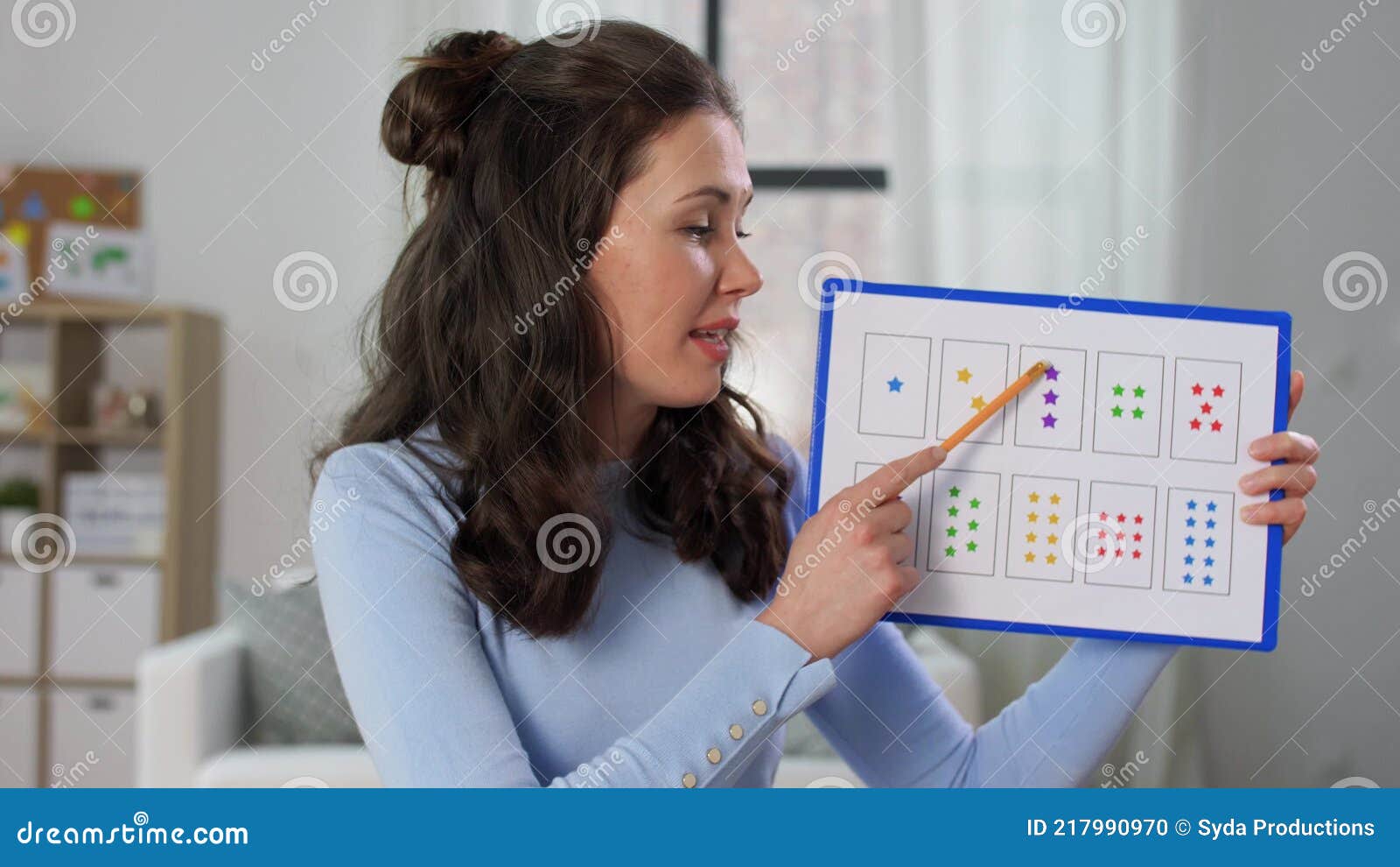 Math Teacher Having Online Class at Home Stock Footage - Video of ...