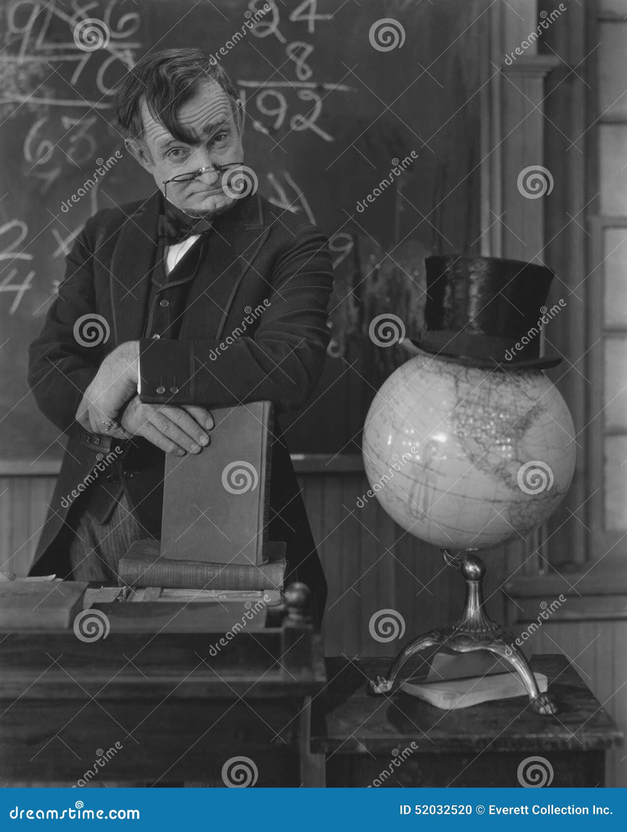 Strict Math Teacher Checking Pupil S Work. Blond Schoolboy Solving ...