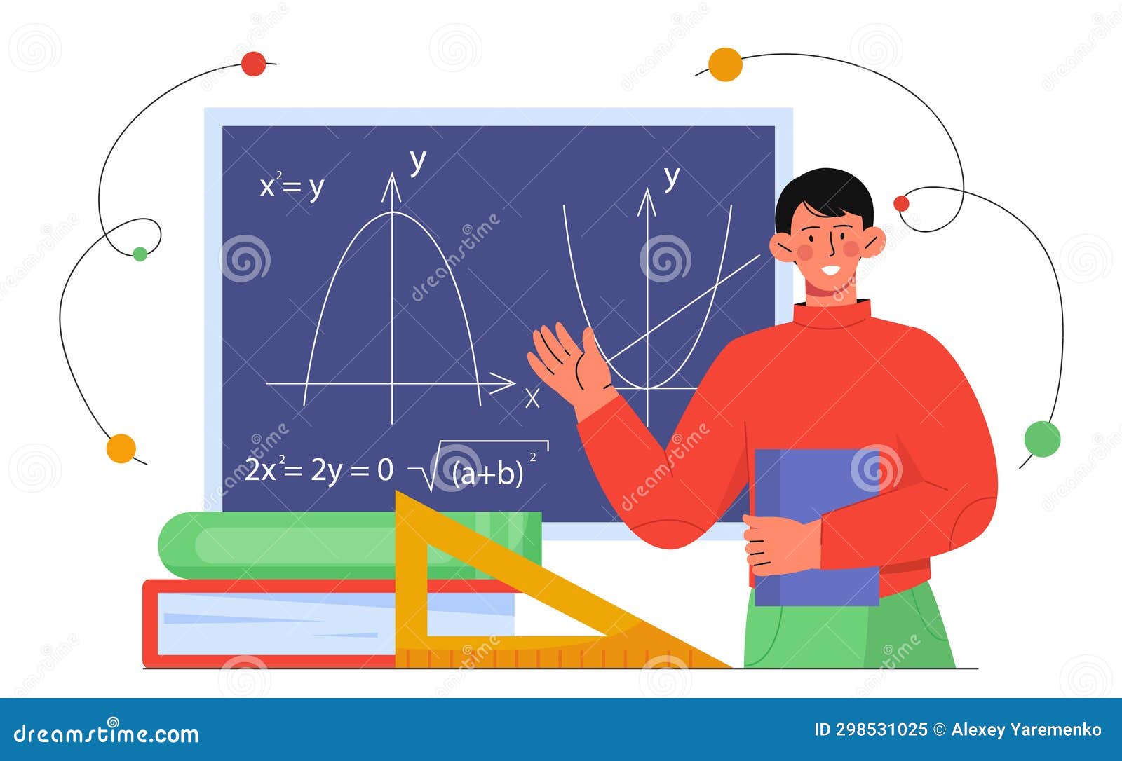 Math Teacher Vector Concept Stock Vector - Illustration of teacher ...