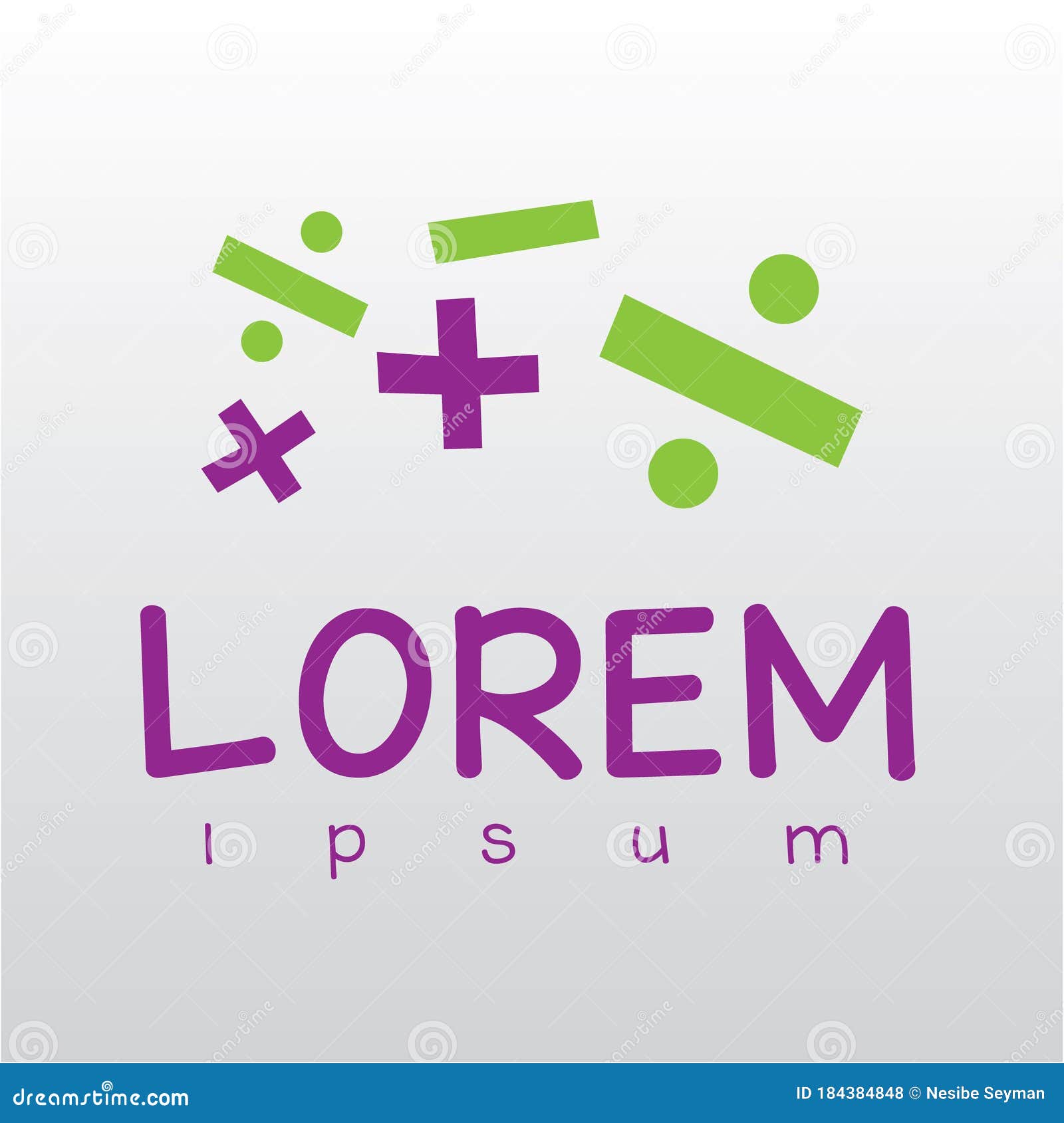 Math Template logo name stock illustration. Illustration of isolated ...