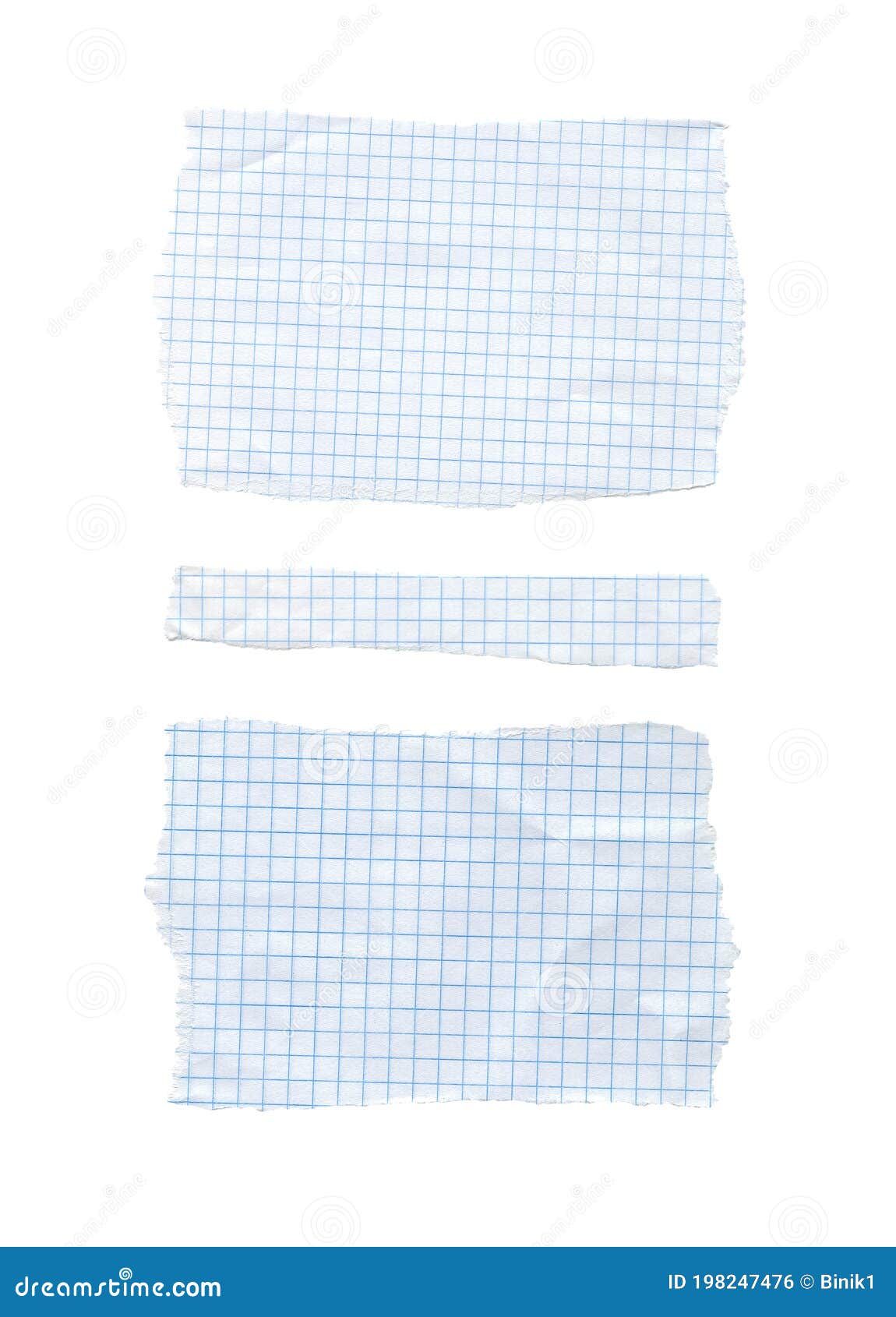 Math Torn Papers Isolated on White Background Stock Illustration ...