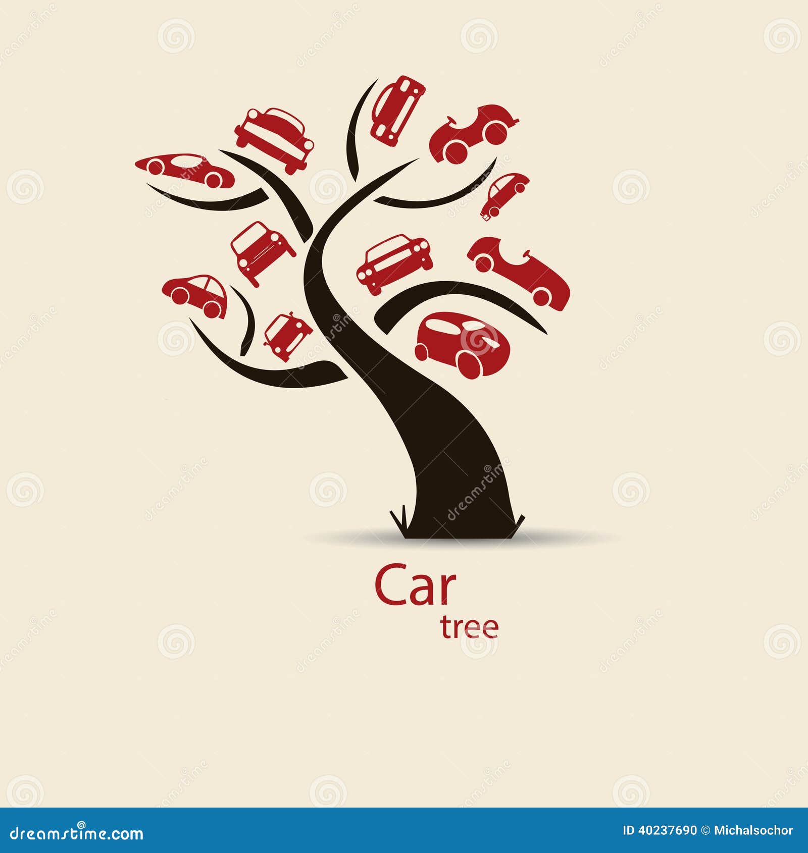 Math Tree. Digits Illustration Isolated On White Background. Royalty ...