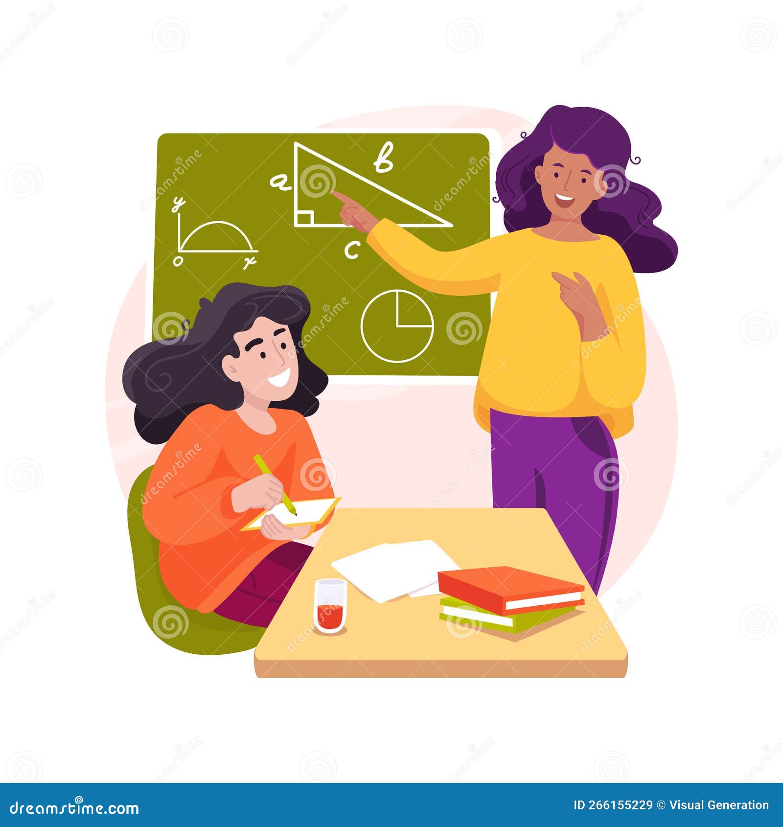Math Tutor Isolated Cartoon Vector Illustration. Stock Vector ...