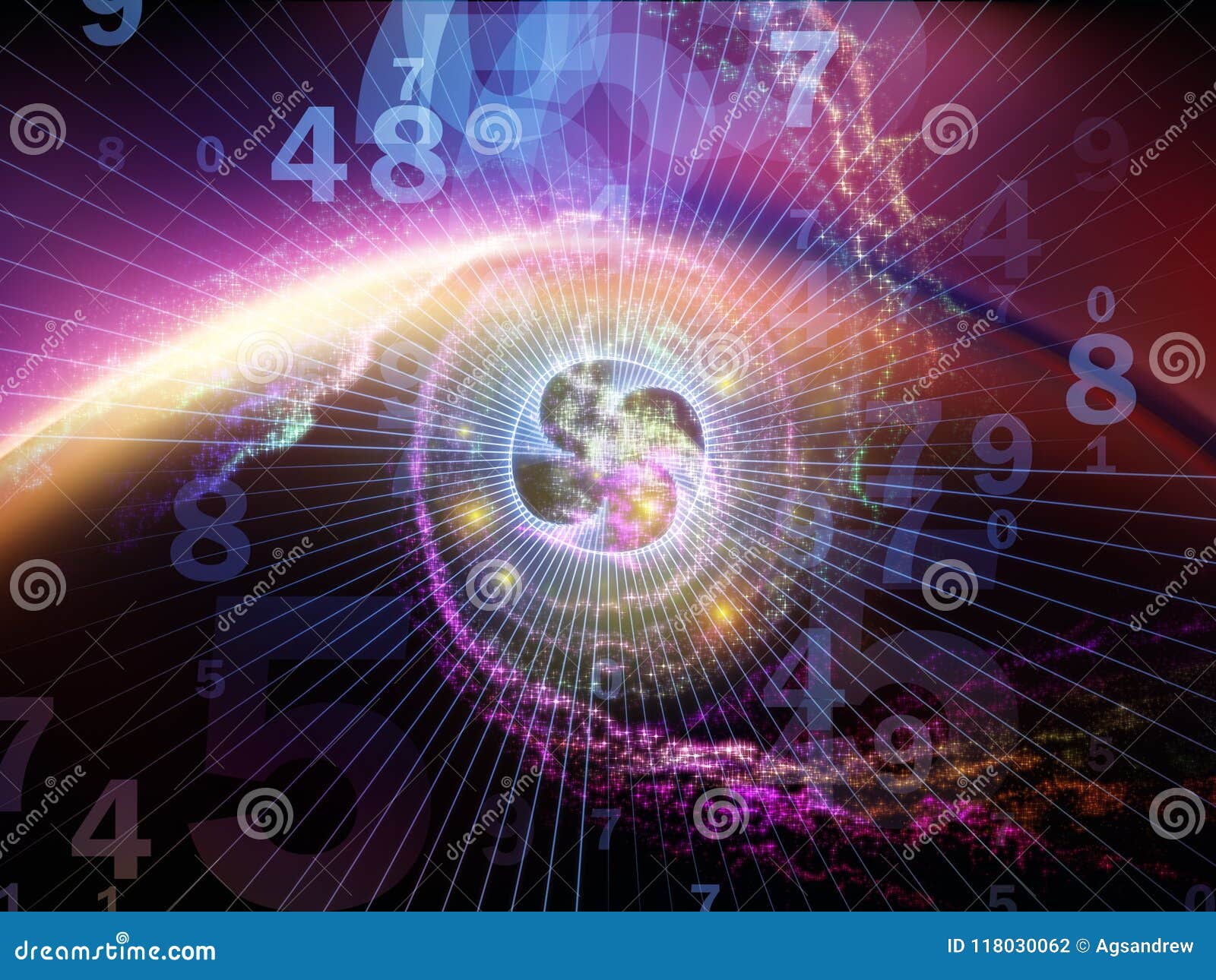 Depth of Numbers stock illustration. Illustration of information ...