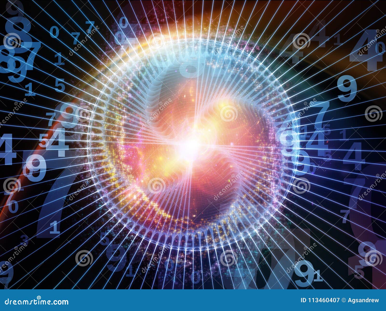 Dance of Numbers stock illustration. Illustration of calculation ...