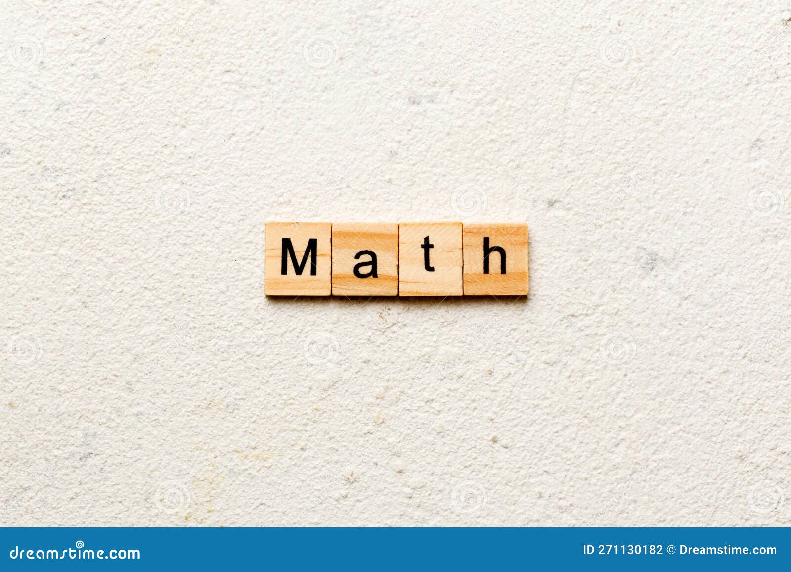 Math Word Written on Wood Block. Math Text on Table, Concept Stock ...