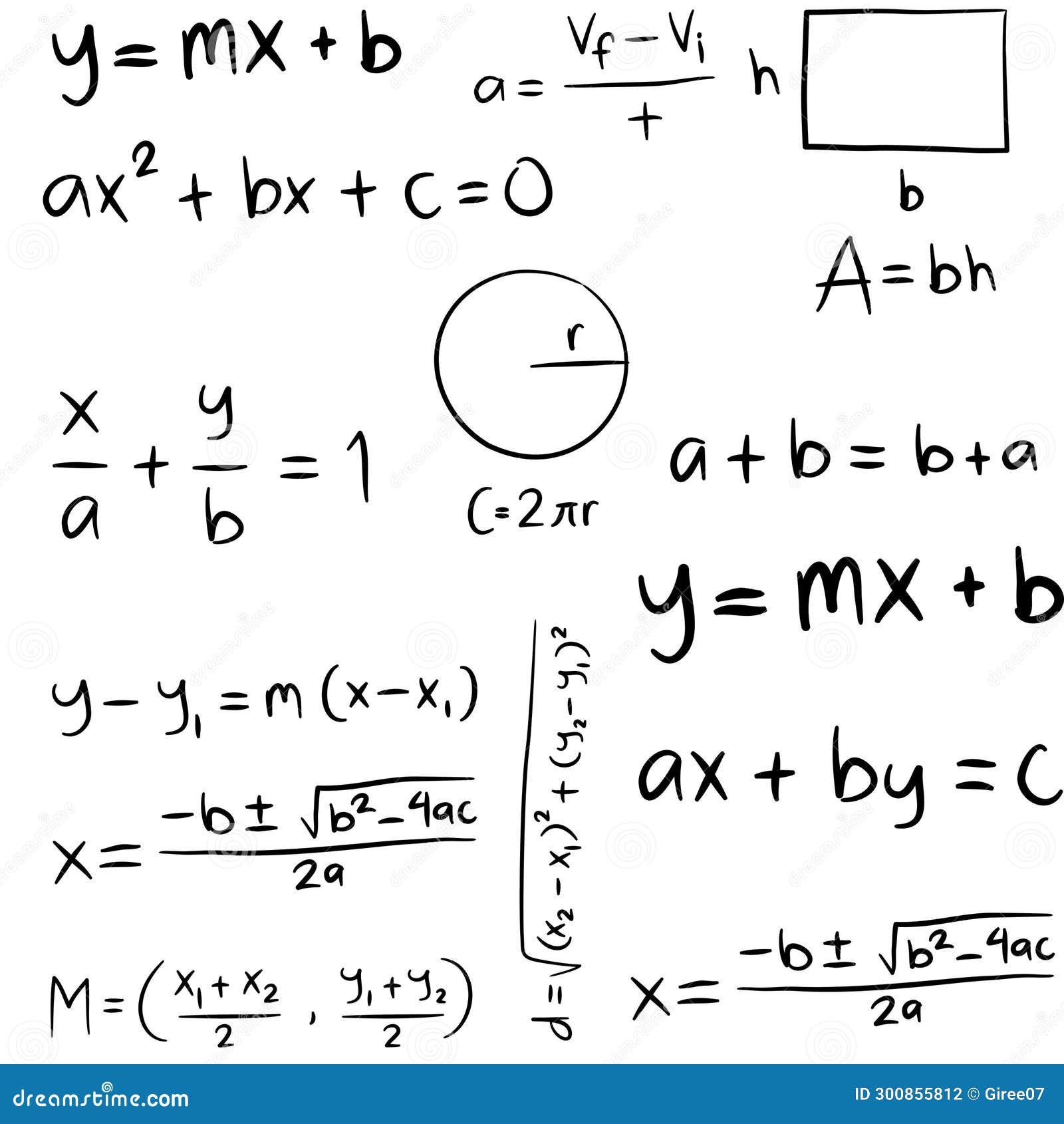 Set Of Physics Formula, Symbols, Equations And Schrodinger Cat Isolated ...