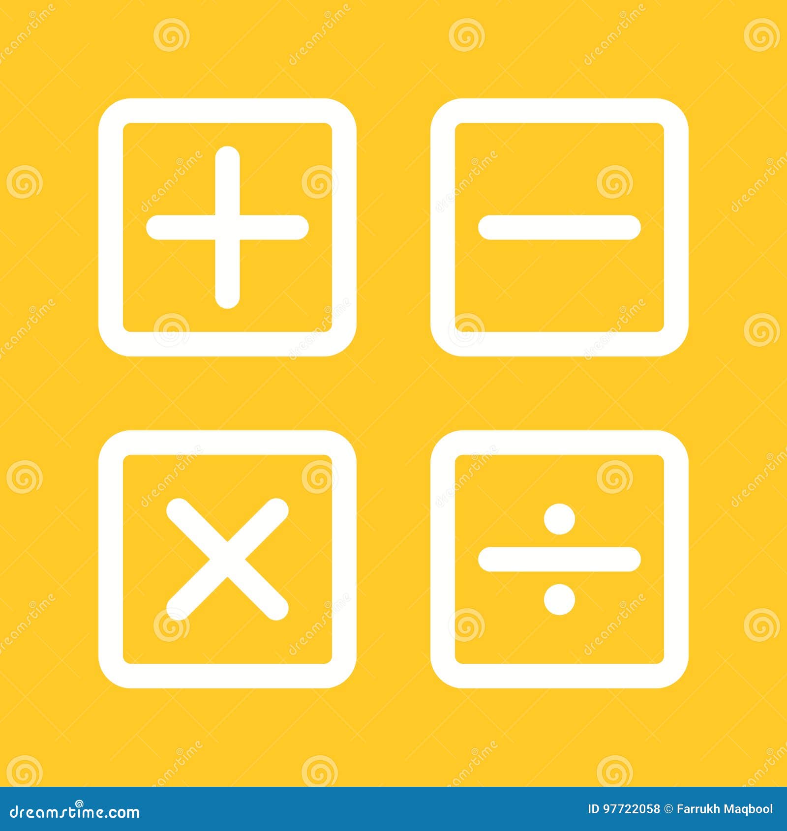 Mathe-Symbole II vektor abbildung. Illustration von mathematik - 97722058
