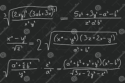 Mathematic blackboard stock illustration. Illustration of scribble ...