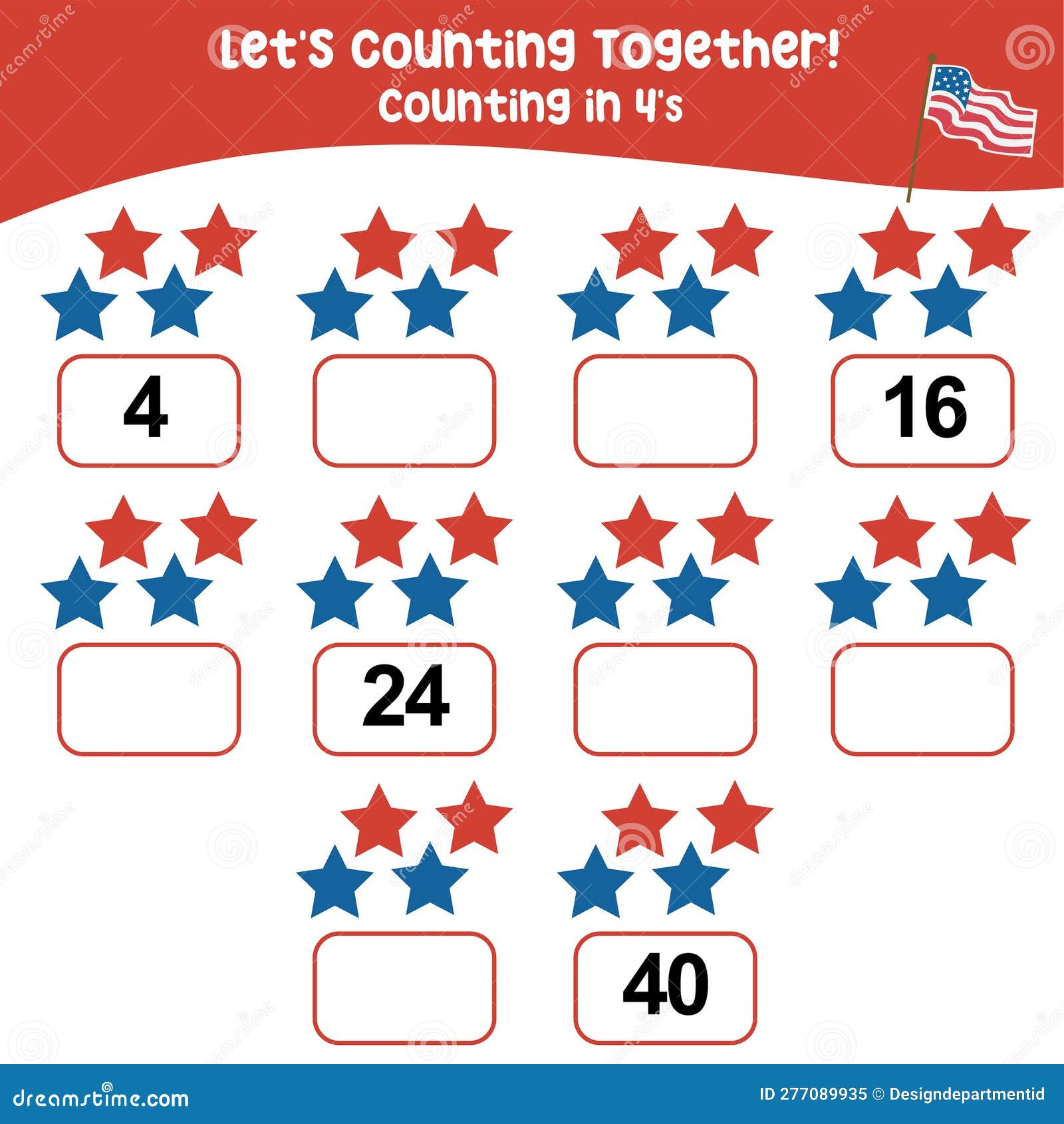 Counting in 4 S with the American Independence Day Edition. the ...