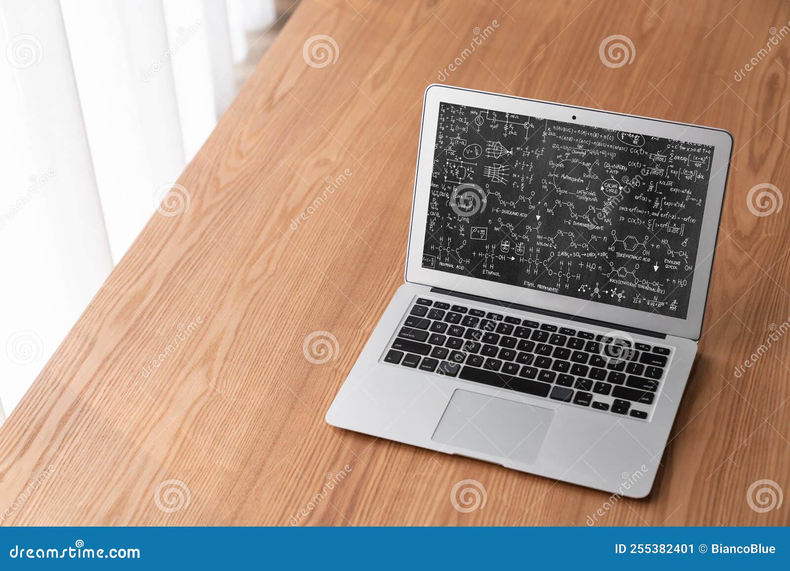 Mathematic Equations and Modish Formula on Computer Screen Stock Image ...