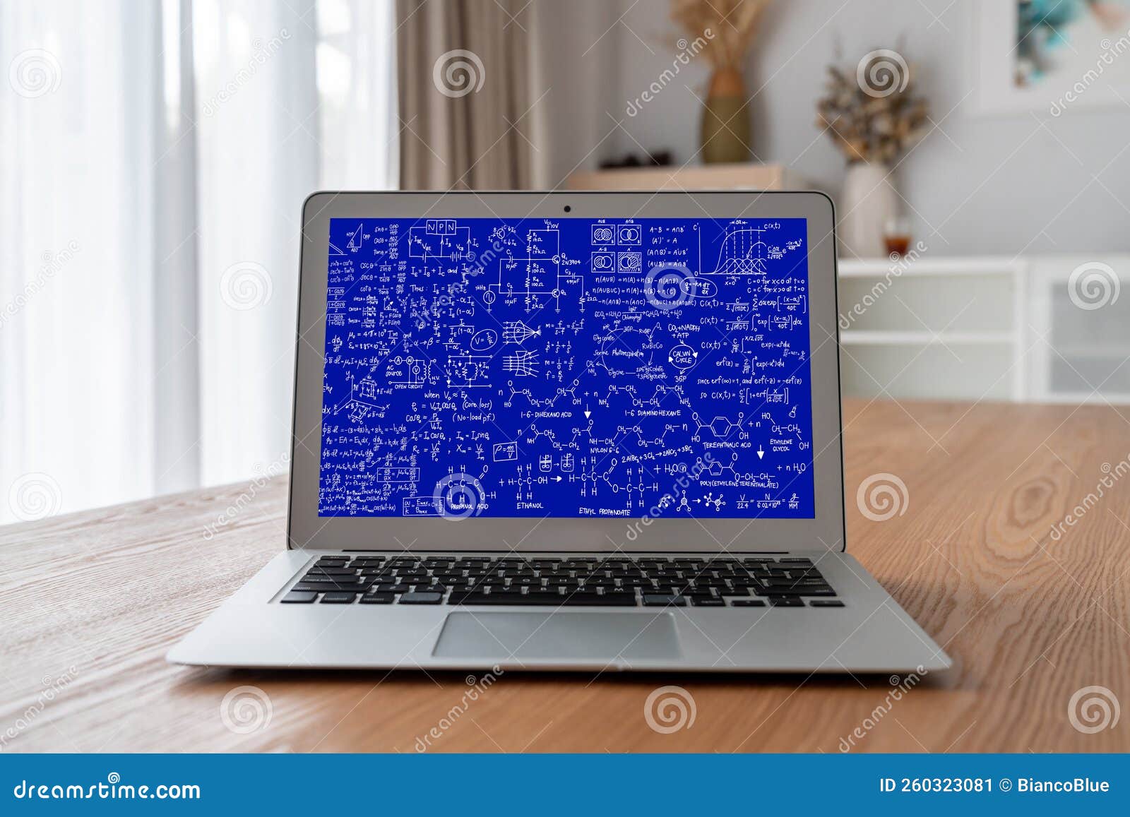 Mathematic Equations and Modish Formula on Computer Screen Stock Image ...