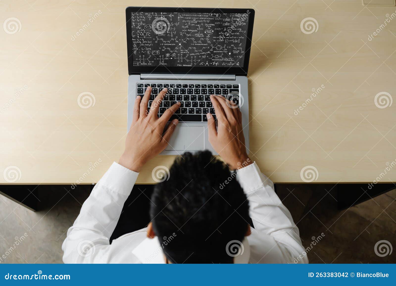 Mathematic Equations and Modish Formula on Computer Screen Stock Photo ...