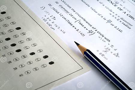 Mathematic exam paper stock image. Image of college, paper - 5359629
