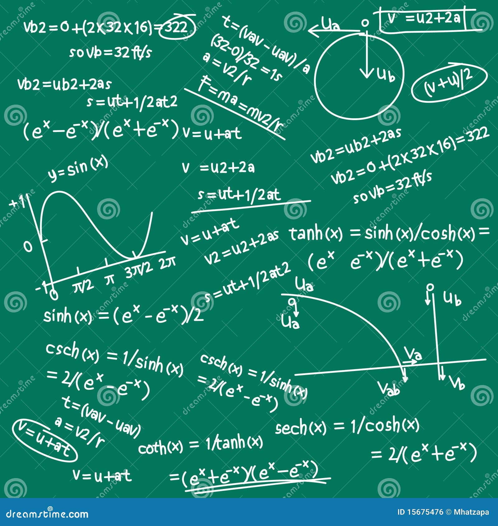 Mathematic formula doodle stock vector. Illustration of calculation ...