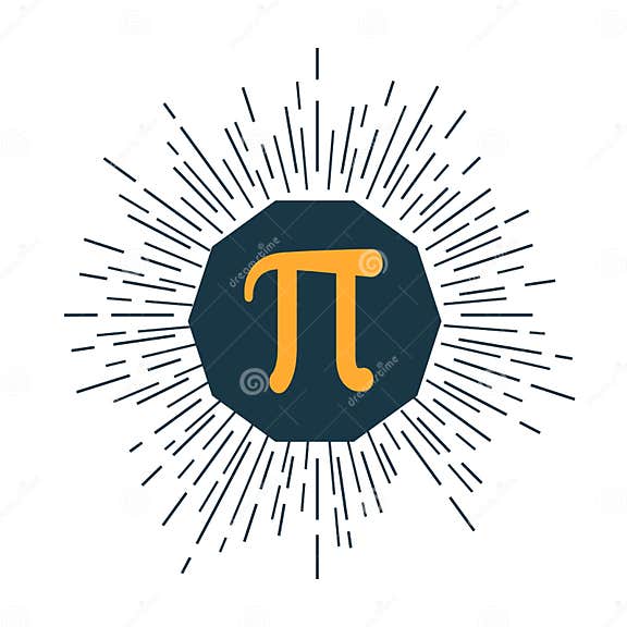 Mathematic Pi Icon Flat. Vector Illustration Stock Vector ...
