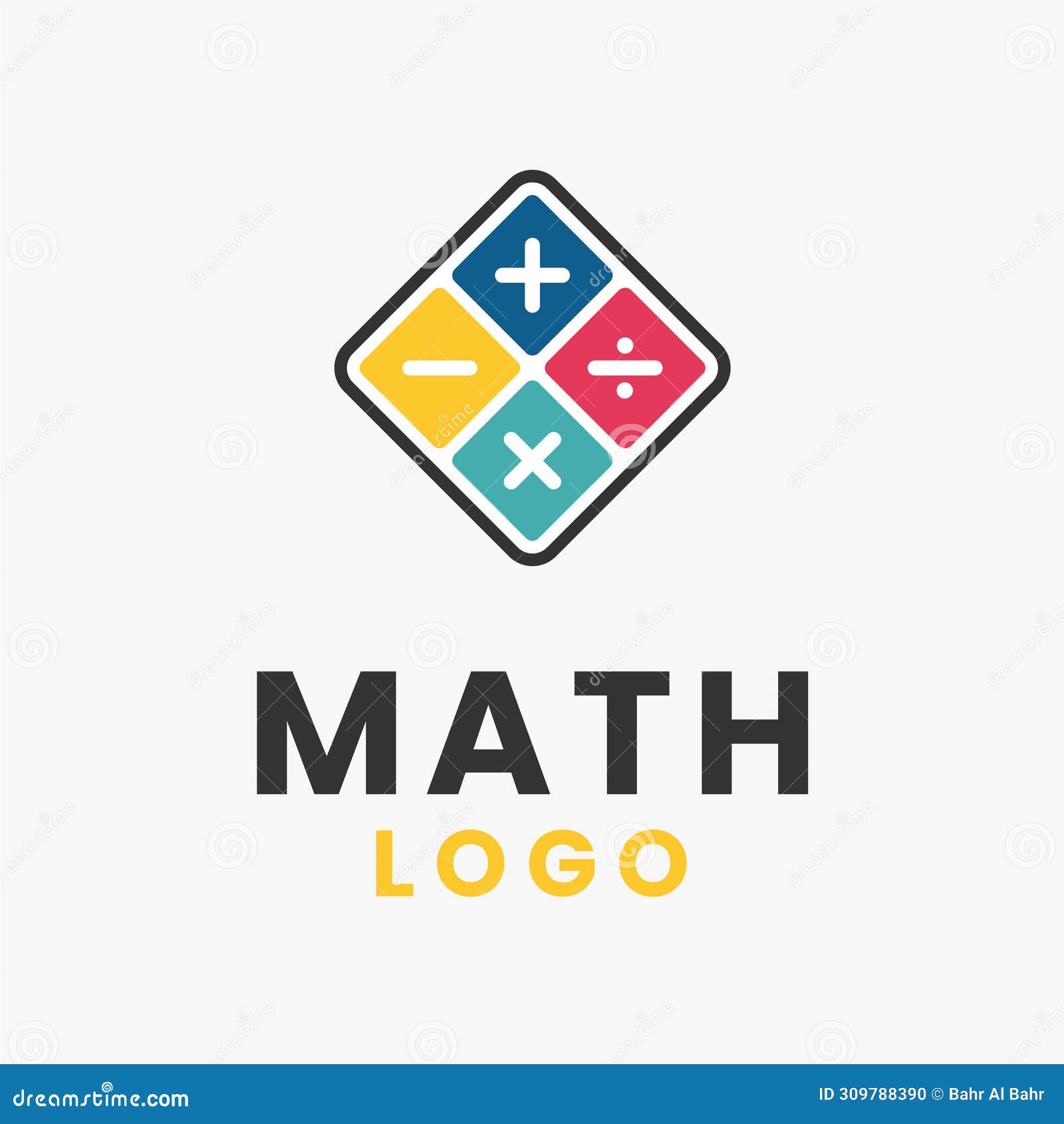Mathematic Logo for Education Student or Math Course Stock Illustration ...