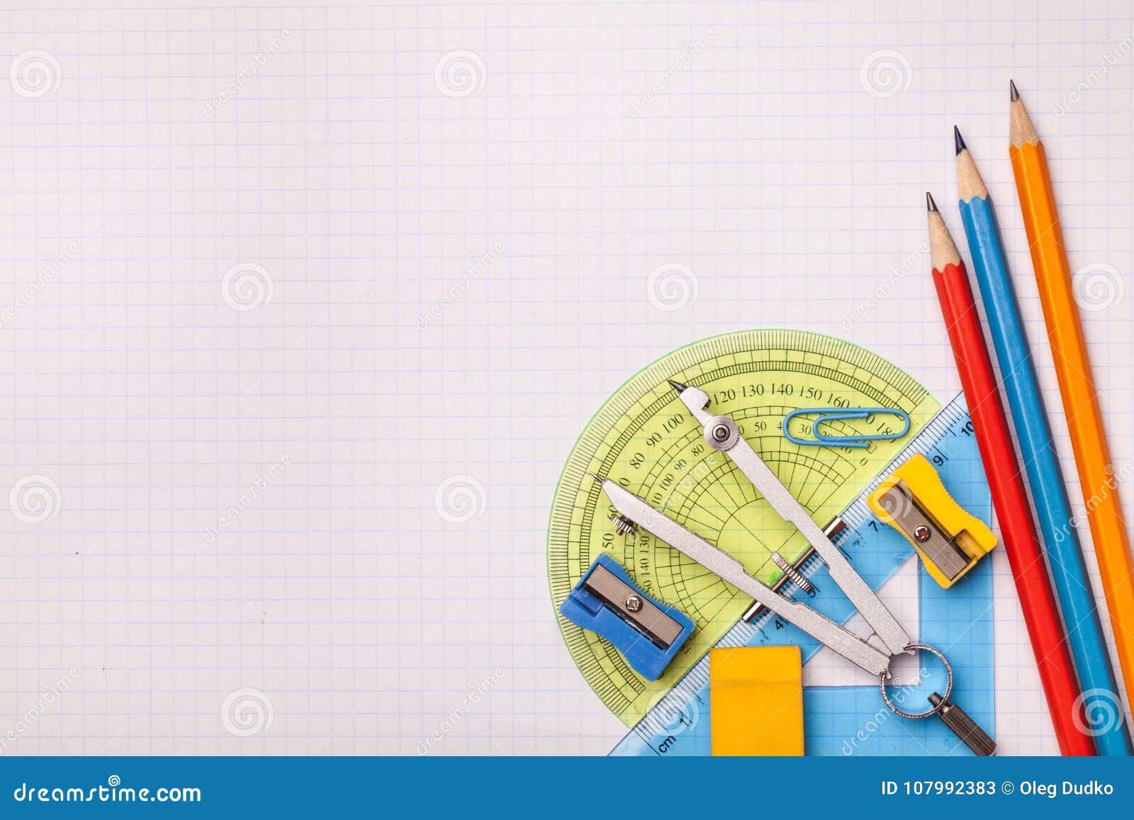 Mathematical accessories stock image. Image of drawing - 107992383