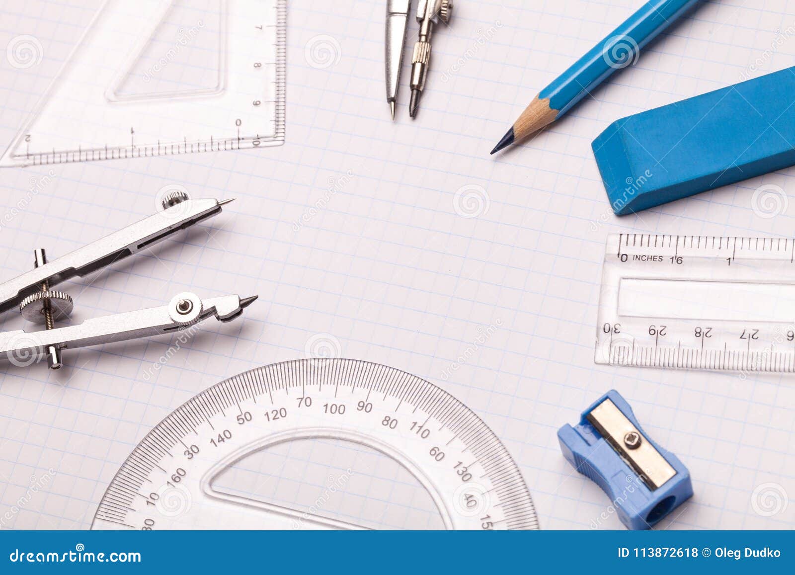 Mathematical accessories stock photo. Image of angle - 113872618