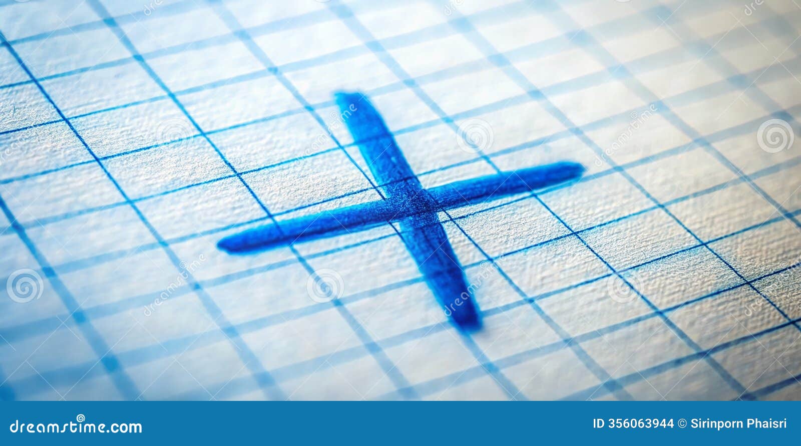 Mathematical Addition Concept a Plus Sign on a Notebook Demonstrating ...