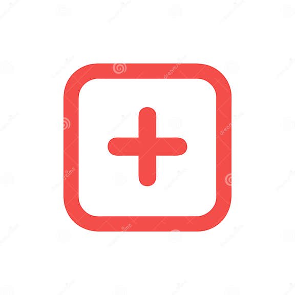 Mathematical Addition Symbol Icon for Learning Stock Illustration ...