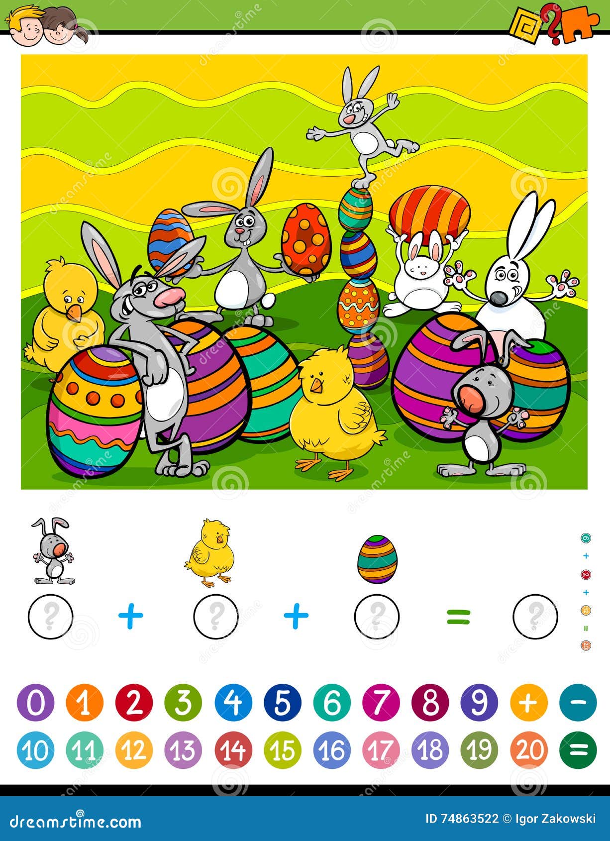 Algebra Activity Coloring Page Cartoon Vector | CartoonDealer.com #93414019