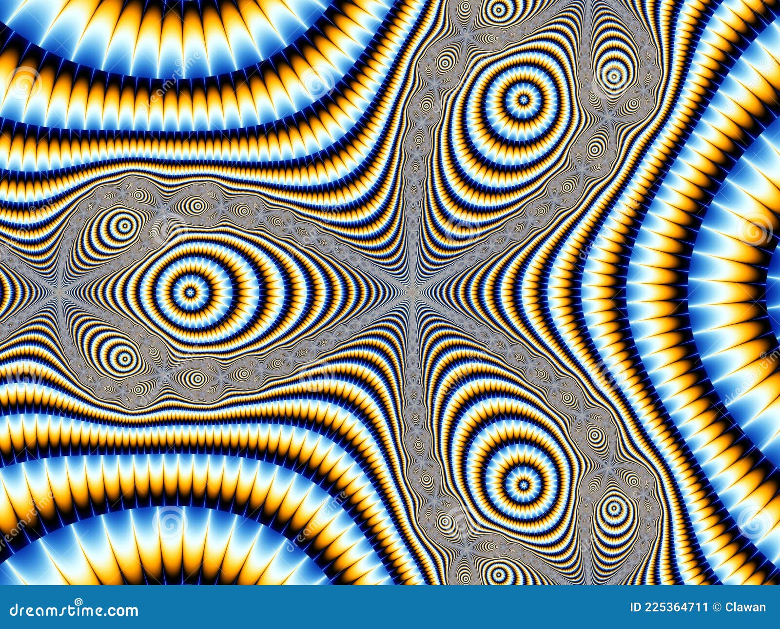 Mathematical Art - Fractal Structure Stock Illustration - Illustration ...