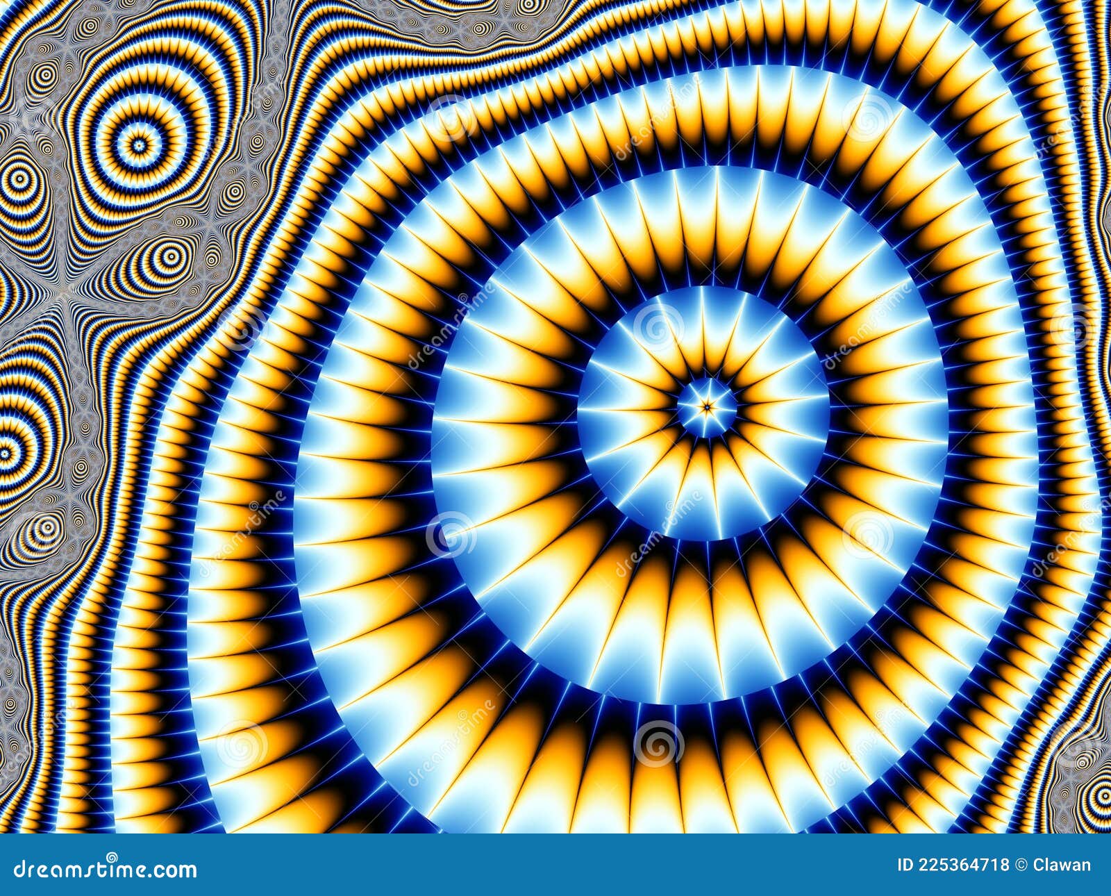 Mathematical Art - Fractal Structure Stock Illustration - Illustration ...