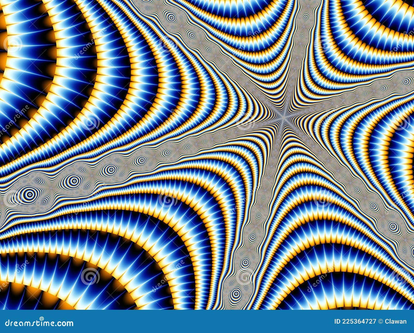 Mathematical Art - Fractal Structure Stock Illustration - Illustration ...