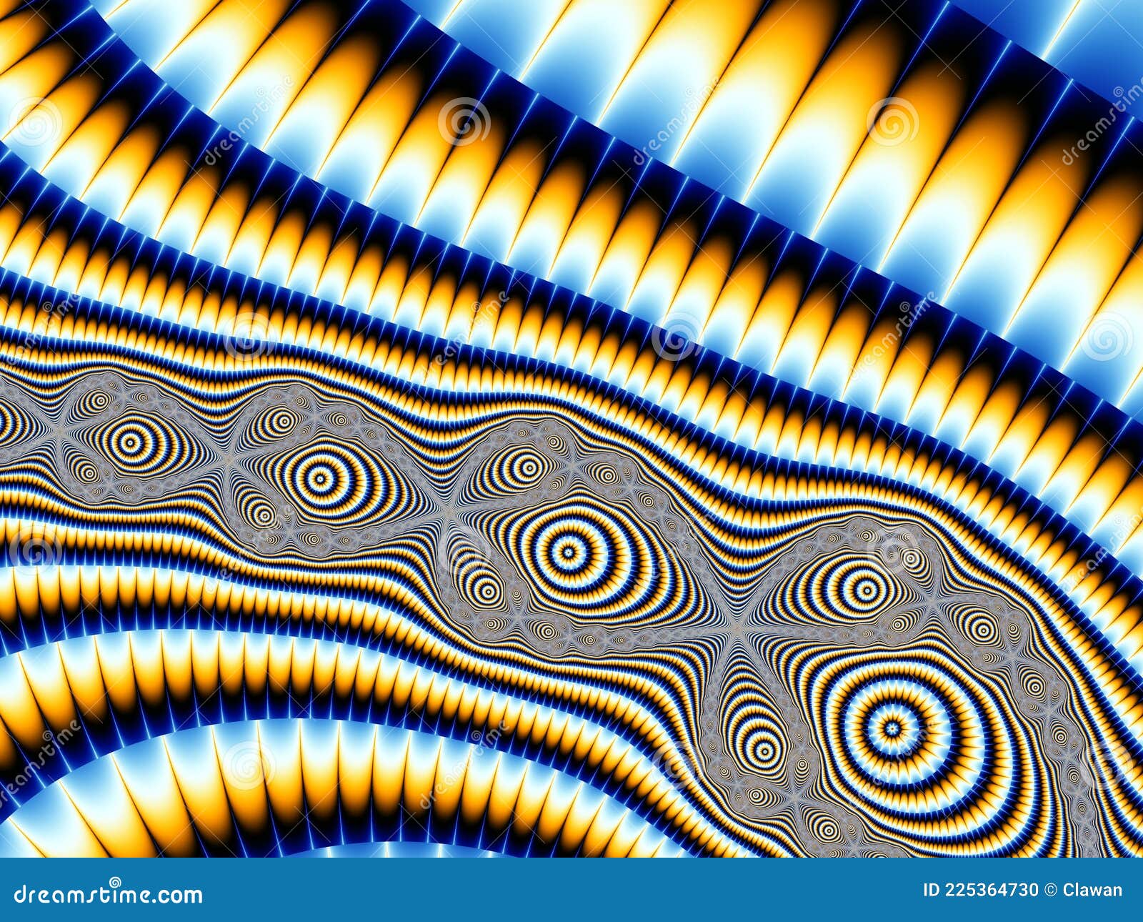 Mathematical Art - Fractal Structure Stock Illustration - Illustration ...