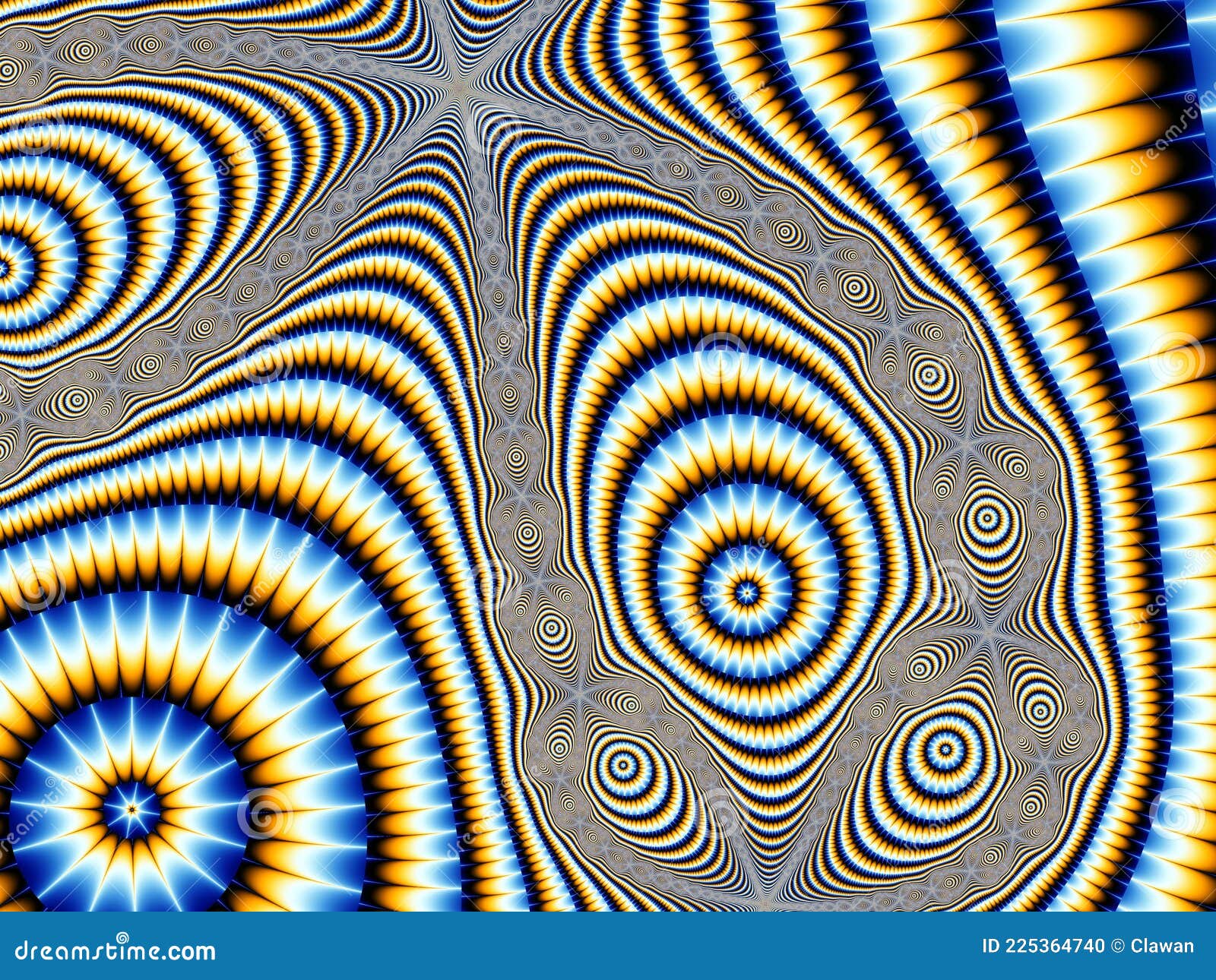 Mathematical Art - Fractal Structure Stock Illustration - Illustration ...