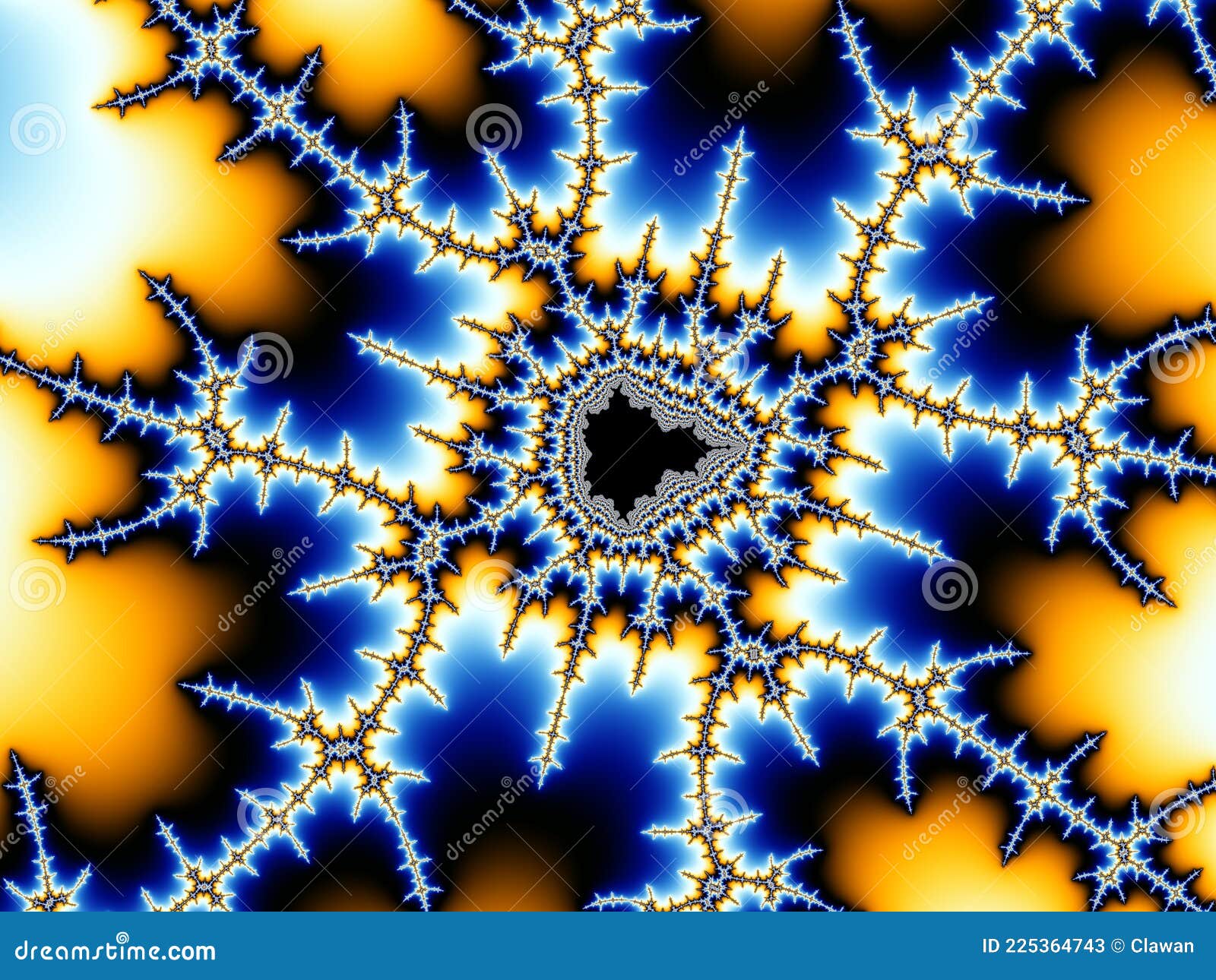 Mathematical Art - Fractal Structure Stock Illustration - Illustration ...
