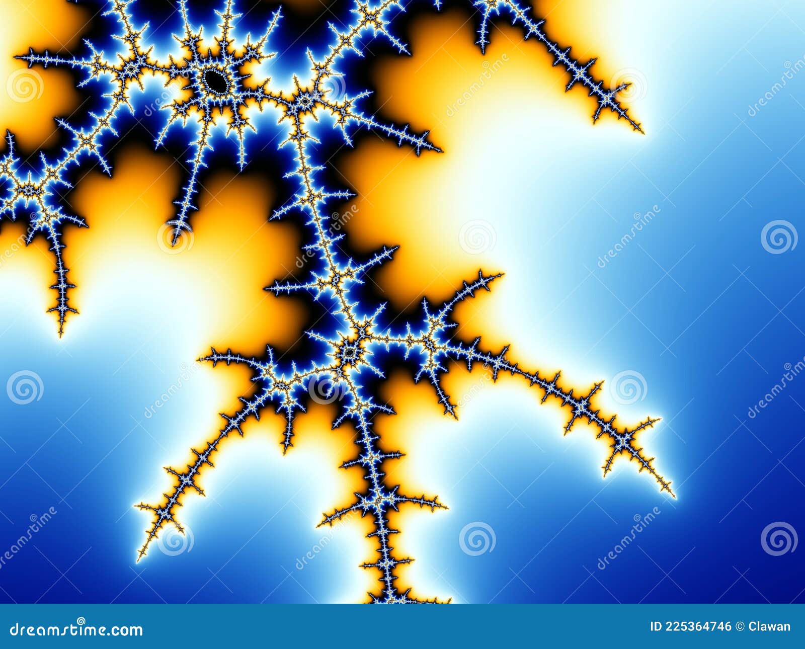 Mathematical Art - Fractal Structure Stock Illustration - Illustration ...